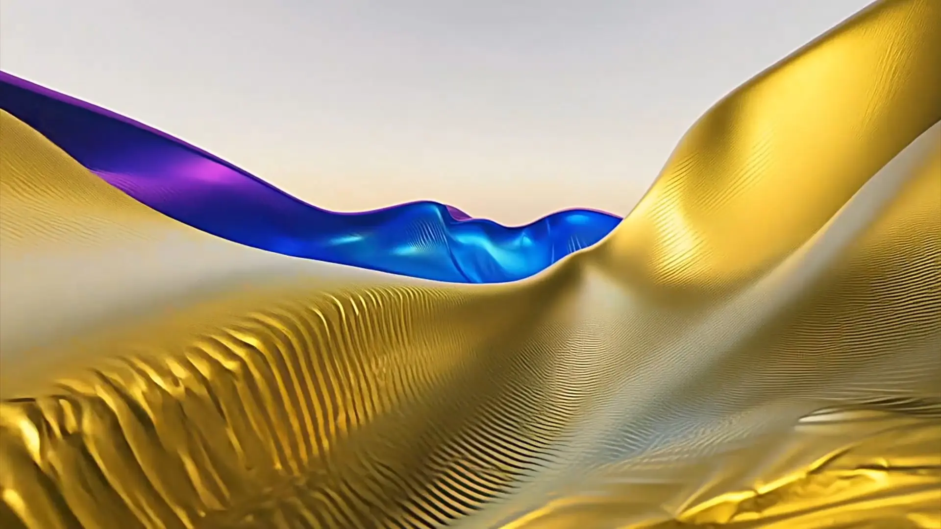Luxurious Golden And Blue Waves Background Title Animation | Videos